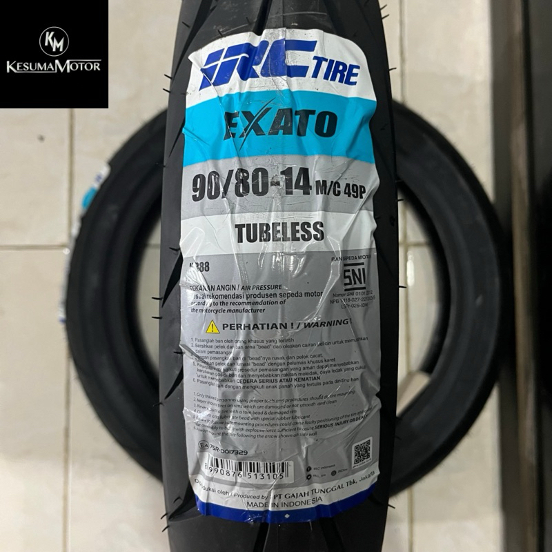 Jual [TERMURAH] BAN LUAR IRC 90/80-14 EXATO TUBELESS | Shopee Indonesia