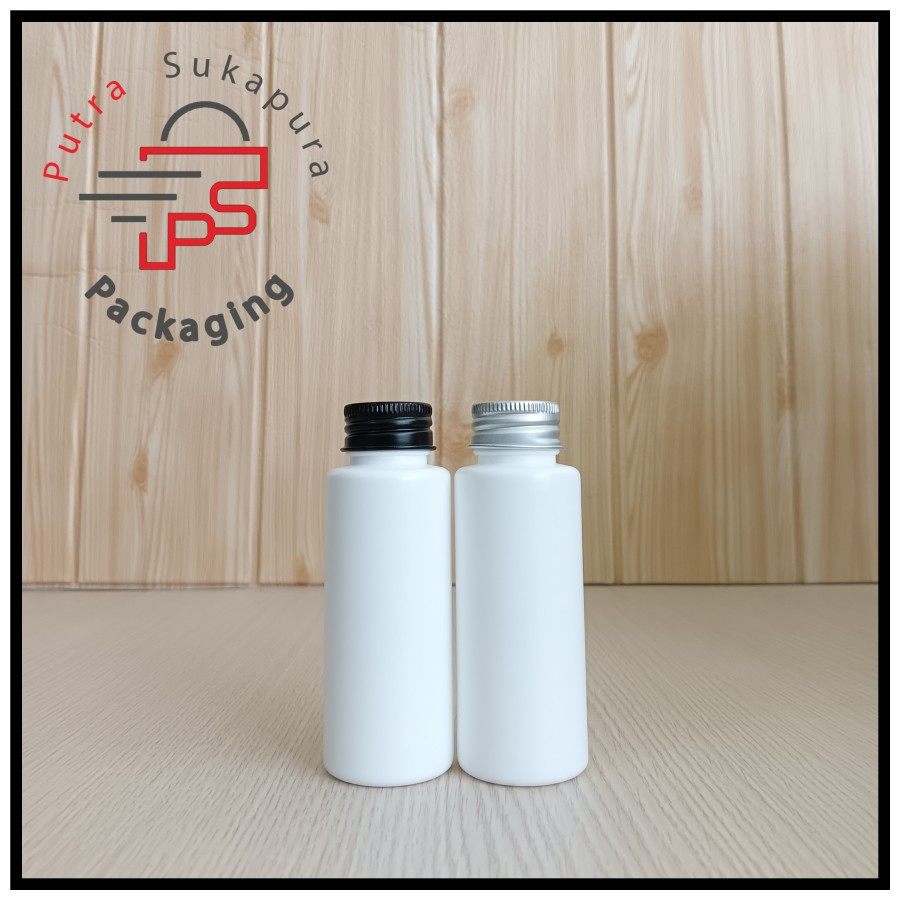 Jual Botol ulir 60ml hdpe putih/botol 60ml/ulir alumunium neck 24 | Shopee Indonesia