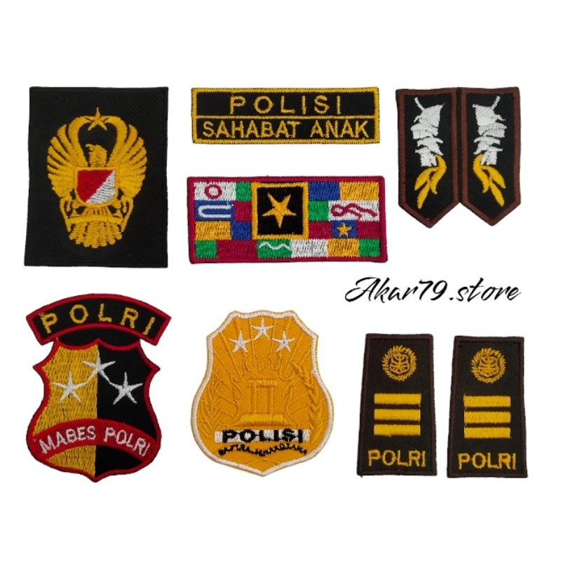 Jual BORDIR POLRI ATRIBUT SERAGAM PROFESI ANAK TK | Shopee Indonesia