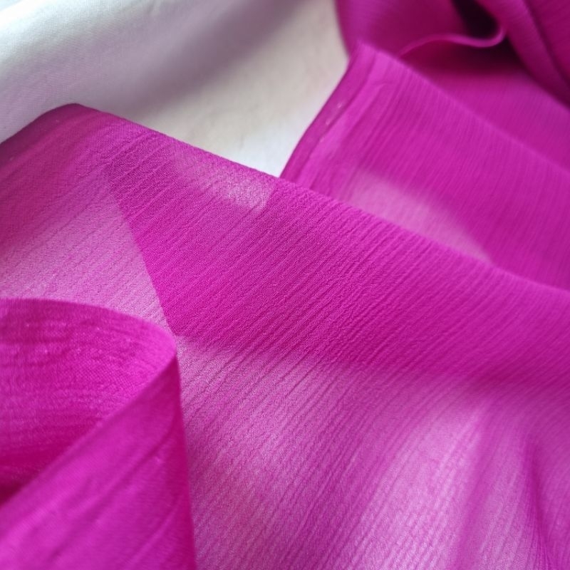 Jual Kain Chiffon Yoryu | Bahan Sifon Semi Sutra Crinkle ( Sari India ...