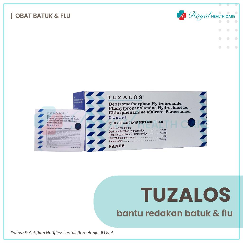 Jual TUZALOS STRIP, Digunakan untuk mengatasi gejala-gejala flu ...