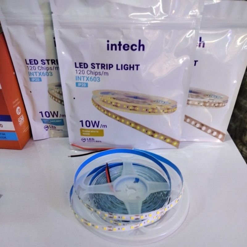 Jual intech lampu LED strip mata rapat 120led code INTX603 warna warm ...