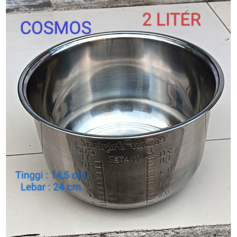 Jual PANCI MAGICOM COSMOS STAINLESS STEEL UKURAN 2 LITER DAN 1,8 LITER ...
