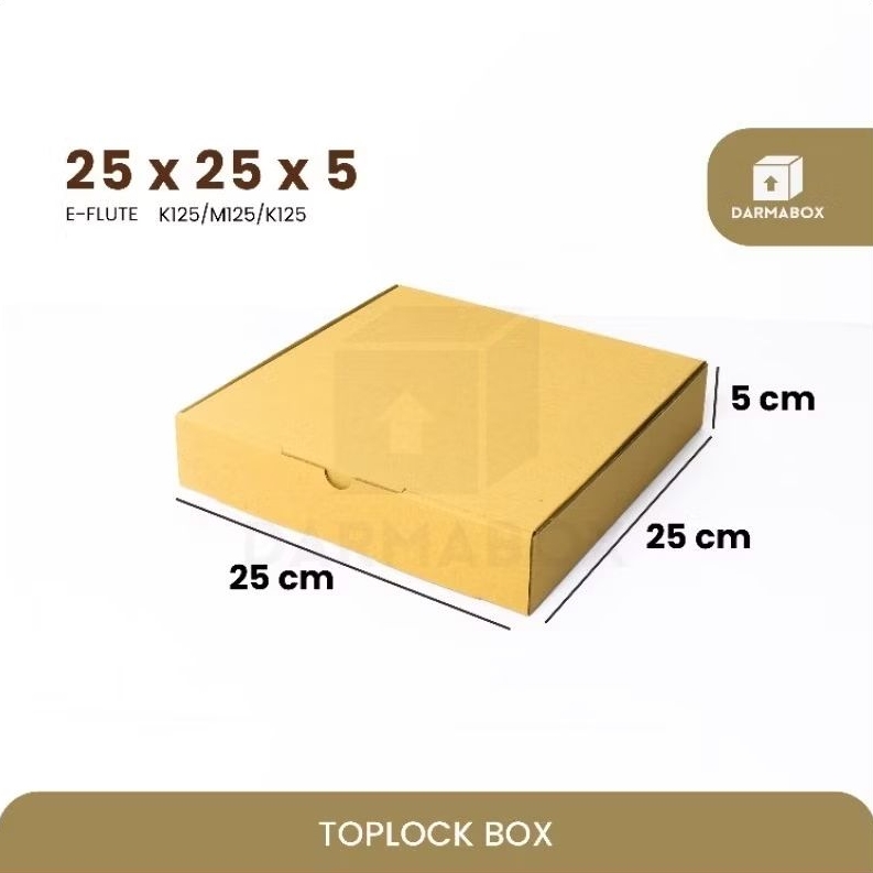 Jual Box 25x25x5 E-Flute K125 Kaos/Baju 1 set/Gift Box/Hampers/Kardus ...