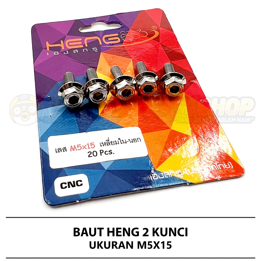 Jual Baut Probolt Heng 2 Kunci Stainless M5x15 Drat 8 Panjang 15mm ...