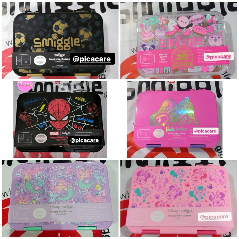 Jual Smiggle Lunch Box Bento - Black / Pink Unicorn Shark Kitten Kucing ...