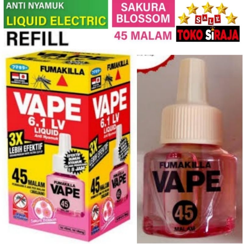 Jual Fumakilla OBAT NYAMUK ELEKTRIK VAPE LIQUID REFILL 45 MALAM SAKURA ...