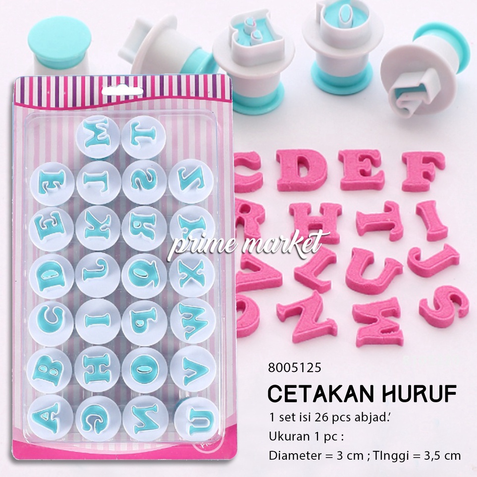 Jual KODE X93U Cetakan Huruf Silikon Praktis Cetakan Abjad Fondant ...