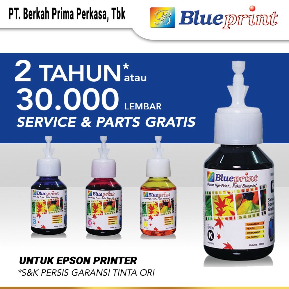 Jual Tinta Epson BLUEPRINT 644 Refill For Printer Epson L12 L3 L35 1 ML ...