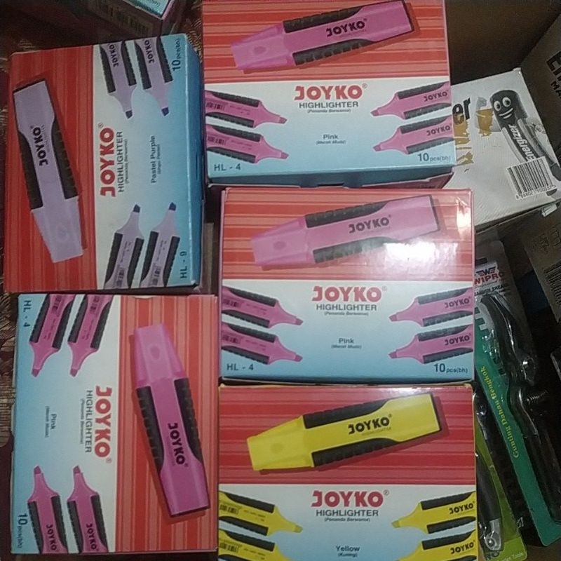 Jual joyko stabilo highlighter 1 pack isi 10 pcs | Shopee Indonesia