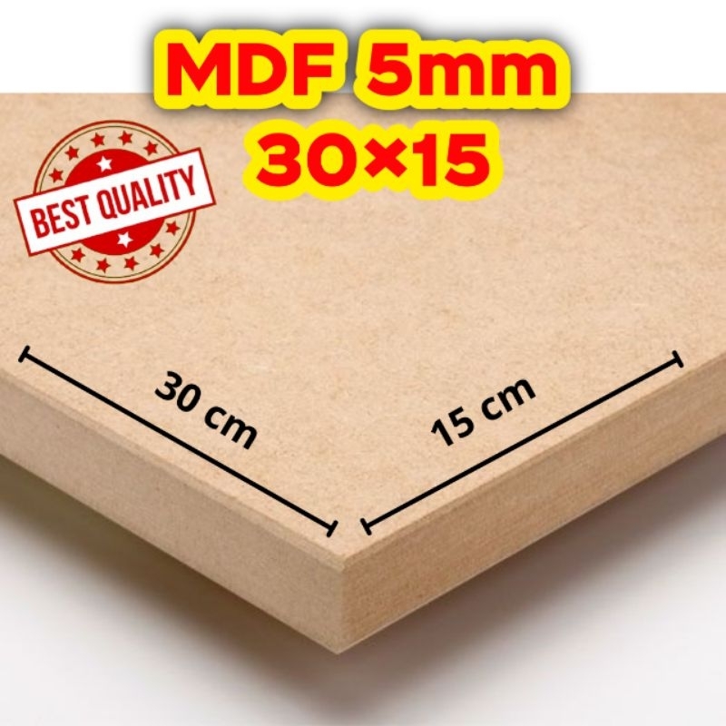 Jual Papan MDF Murah Ukuran 30 cm x 15 cm Tebal 5mm Papan Kayu Hiasan ...