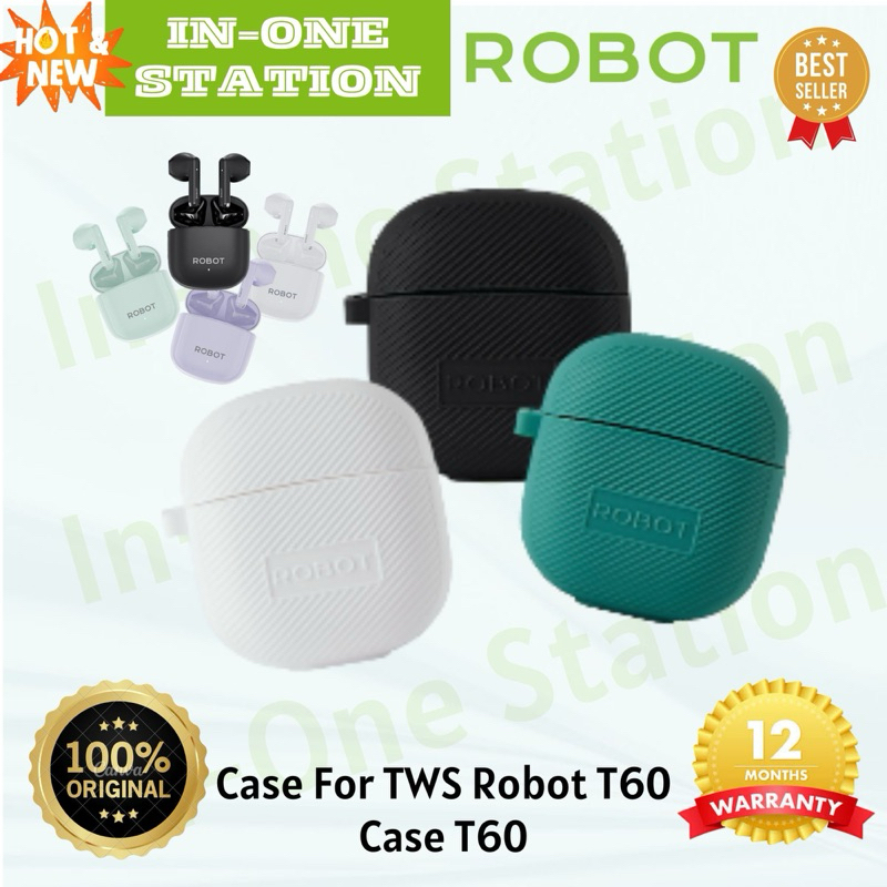 Jual Case TWS T60 Robot White Green Black Silicon - Original | Shopee ...