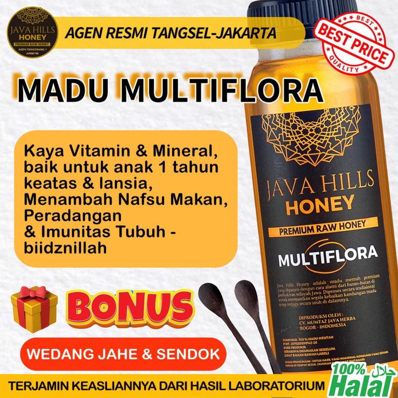 Jual madu MULTIFLORA javahills murni raw honey imunitas tubuh sehat ...