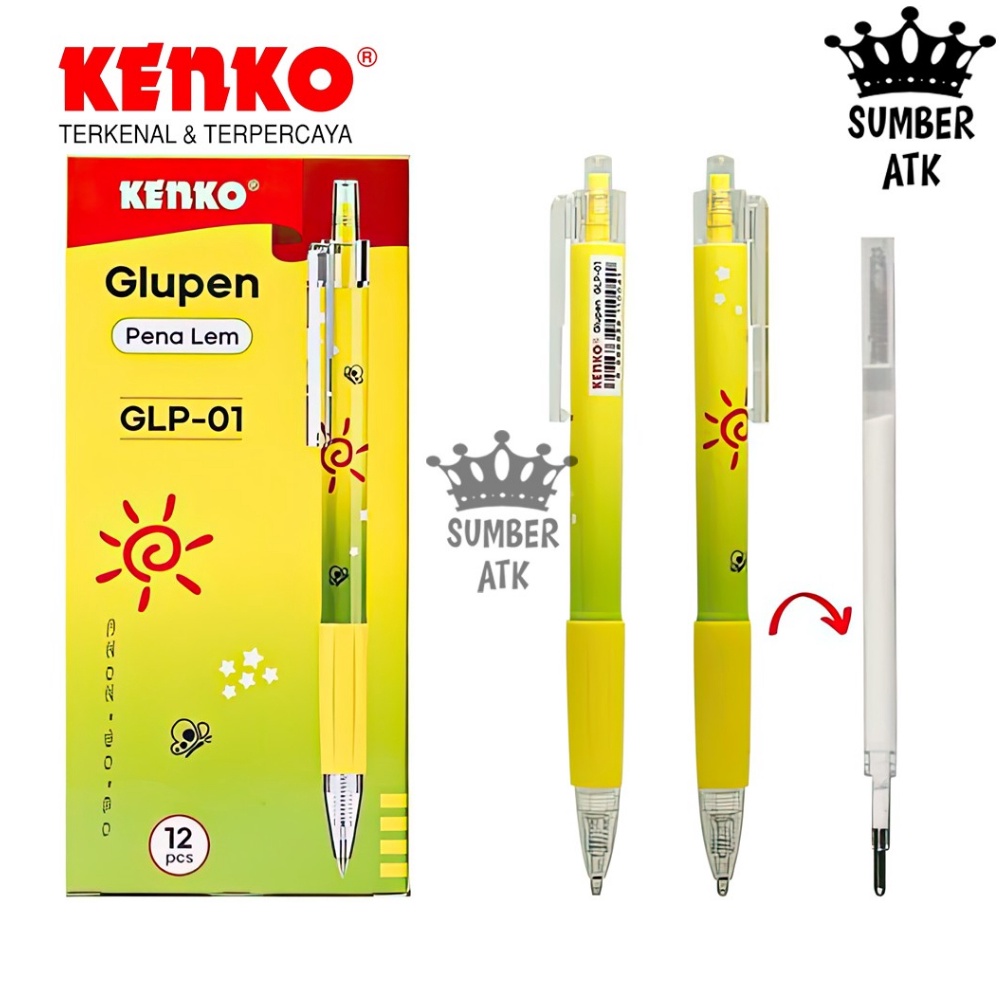 Jual Grab It Fast KENKO GLUE PEN GLUPEN GLP1 Retractable PENA LEM CAIR ...
