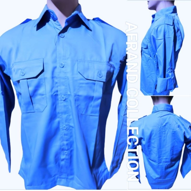 Jual KEMEJA SERAGAM PNS PDL PDH BIRU MUDA PANGKAT | Shopee Indonesia