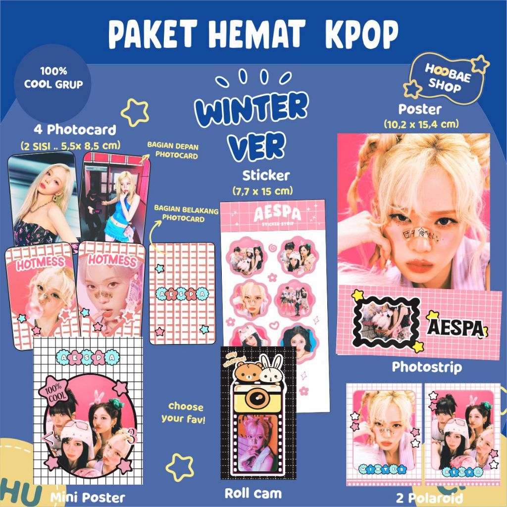 Jual (PACKING BOX) PAKET HEMAT AESPA - HOTMESS VERSION II FANKIT 11K AESPA I PHOTOCARD AESPA ...
