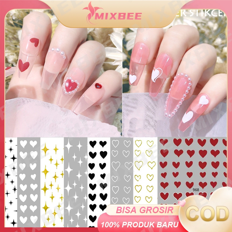 Jual 5d Nail Art Stickers Perhiasan Kuku Stiker Cinta Stiker Kuku Tahan Air Untuk Nail Art