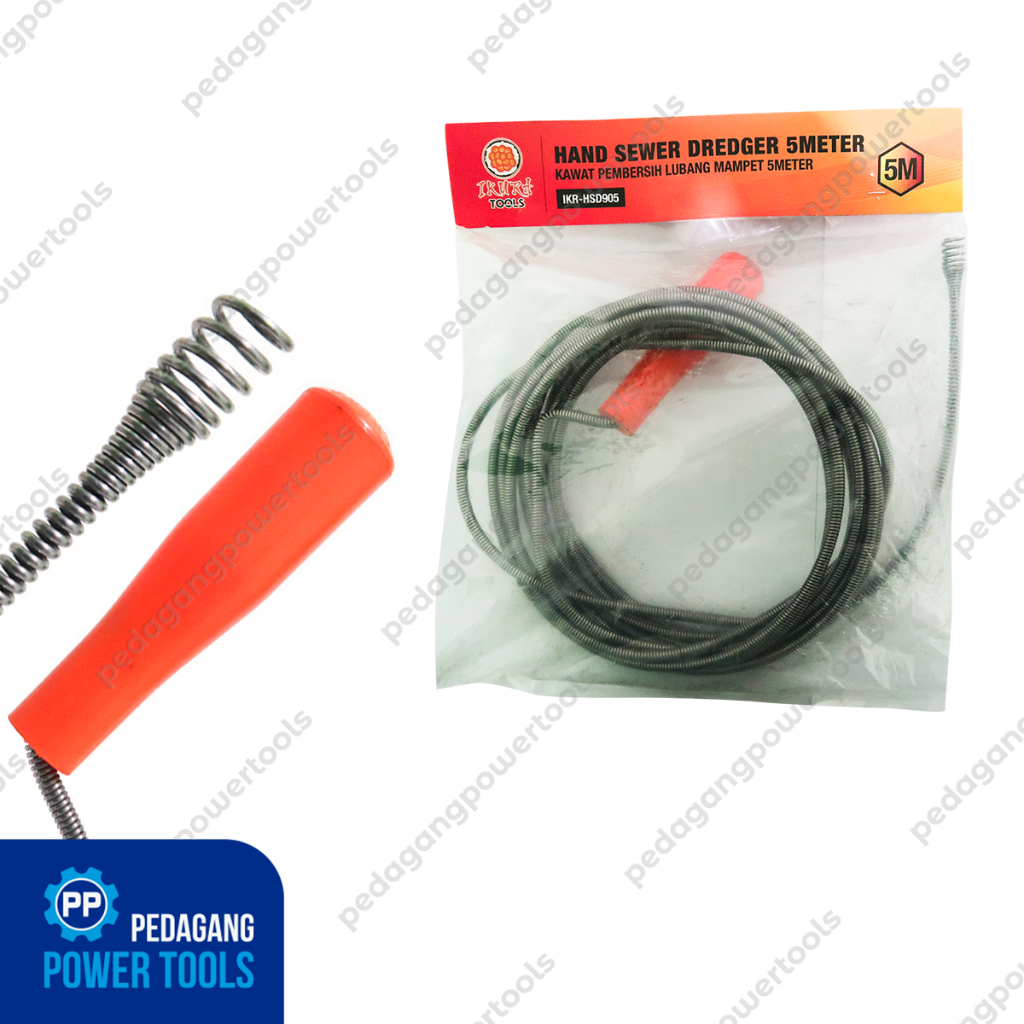 Jual IKURA IKR-HSD905 Pipe Cleaner 5 Meter Manual Kawat Anti Sumbat Pembersih Saluran Pipa ...