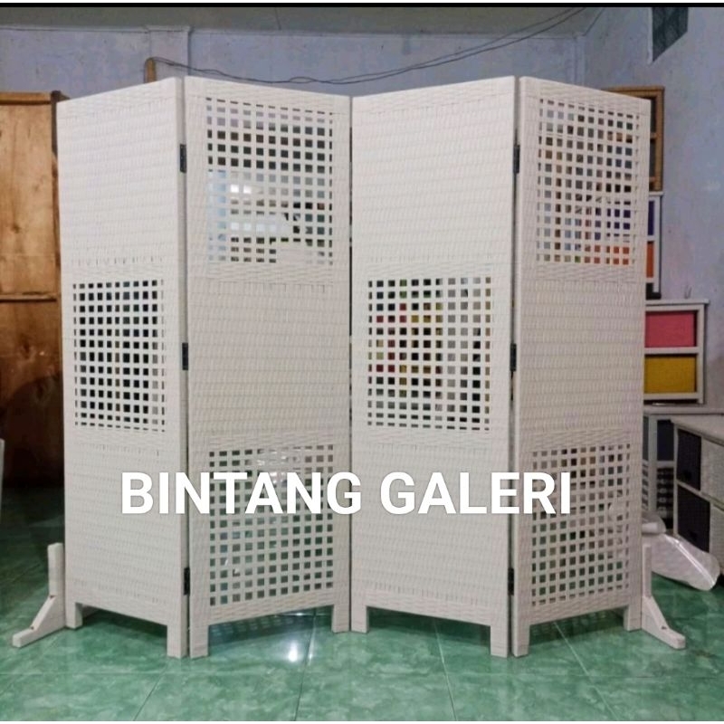 Jual 4 PINTU Sketsel Ruangan Rotan Sintetis Model Minimalis Sekat ...