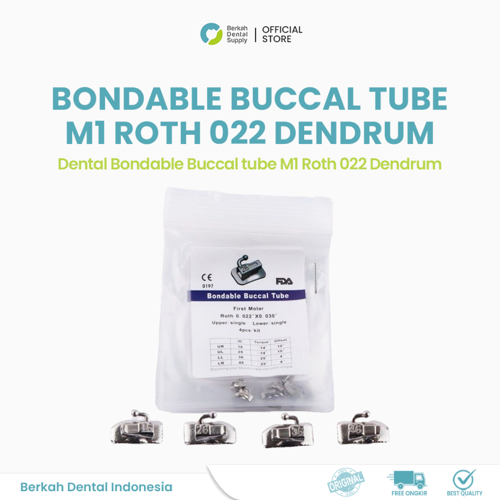 Jual Dental Bondable Buccal tube M1 Roth 022 Dendrum | Shopee Indonesia