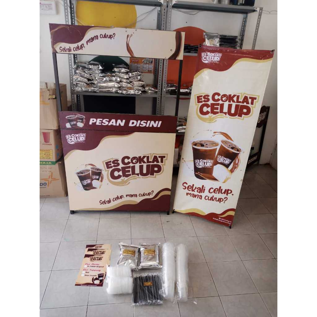 Jual PAKET KEMITRAAN ES COKLAT CELUP BOOTH + BAHAN BAKU ATAS NAMA KAK ...