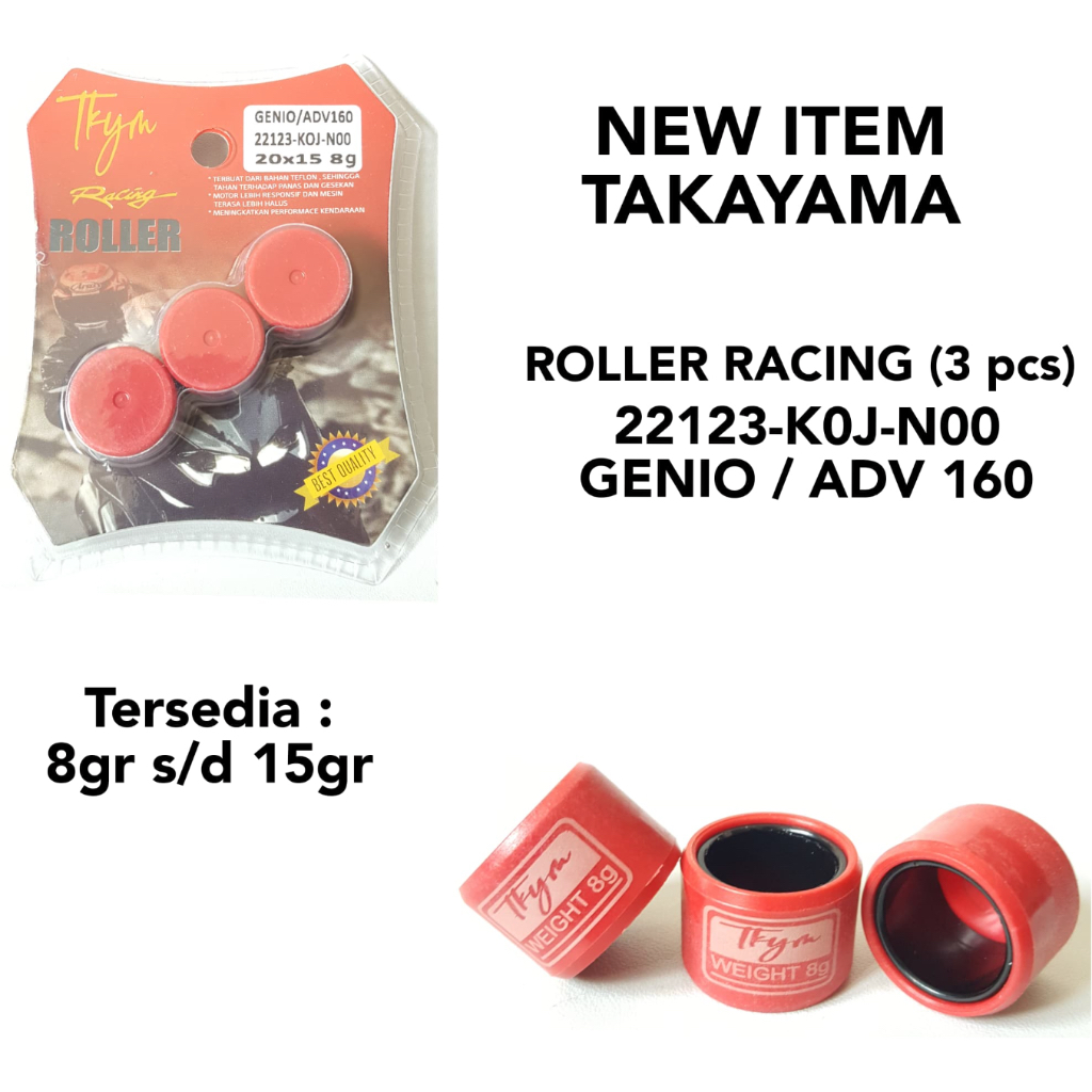 Jual Roller Racing KOJ Genio / Beat K1A / ADV 150 / 160 Takayama ...