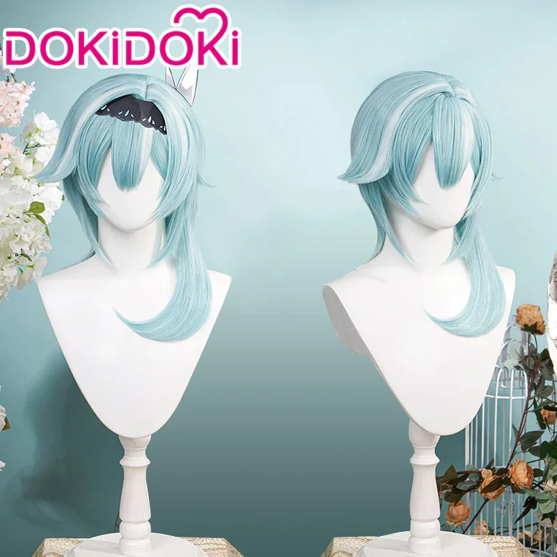Jual READY DokiDoki - Eula Genshin Impact wig cosplay HQ blue white ...