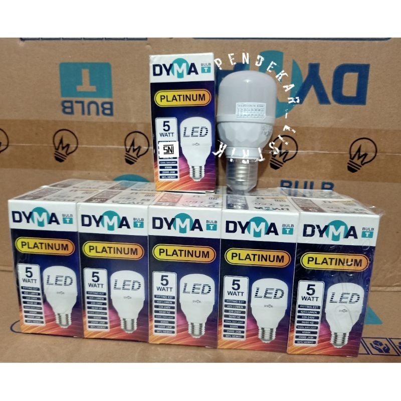 Jual (10PCS) Lampu LED T Bulb DYMA 5W Nyala Terang Kelas Platinum Premium BODI BESAR | Shopee ...