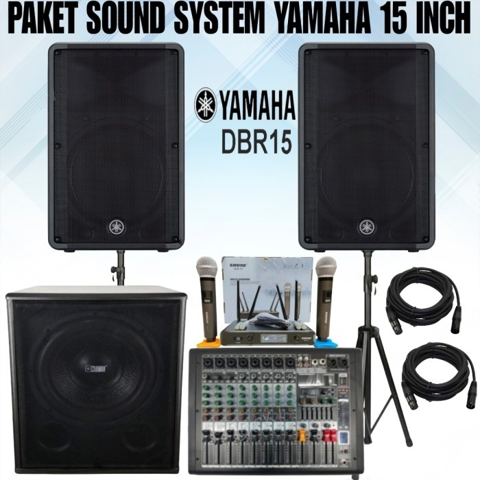 Jual PAKET SOUND SYSTEM CAFE DAN RESTO SPEAKER YAMAHA DBR 15 INCH AKTIF ...