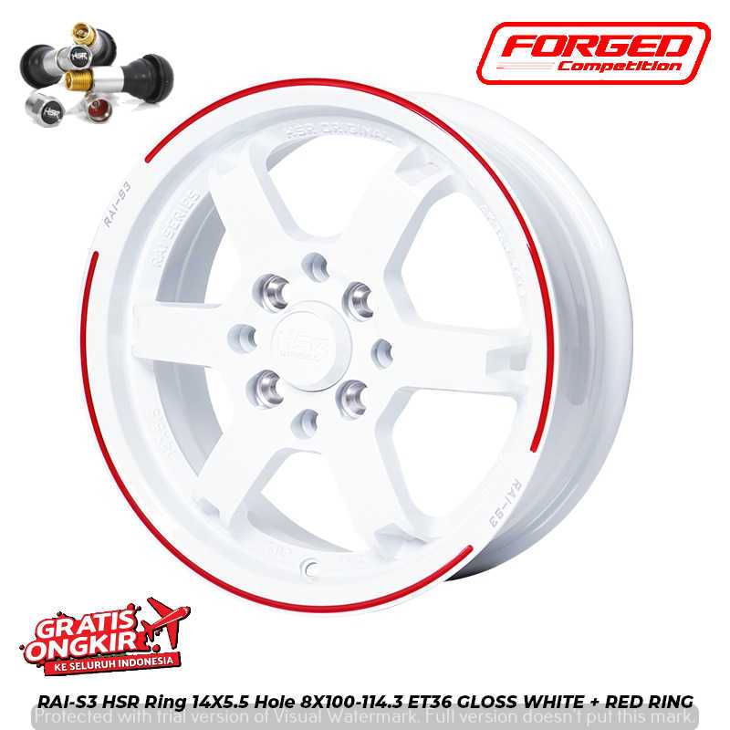 Jual JUAL VELG HSR WHEEL TERBARU R14 RAI S3 UNTUK MOBIL BRIO JAZZ ...