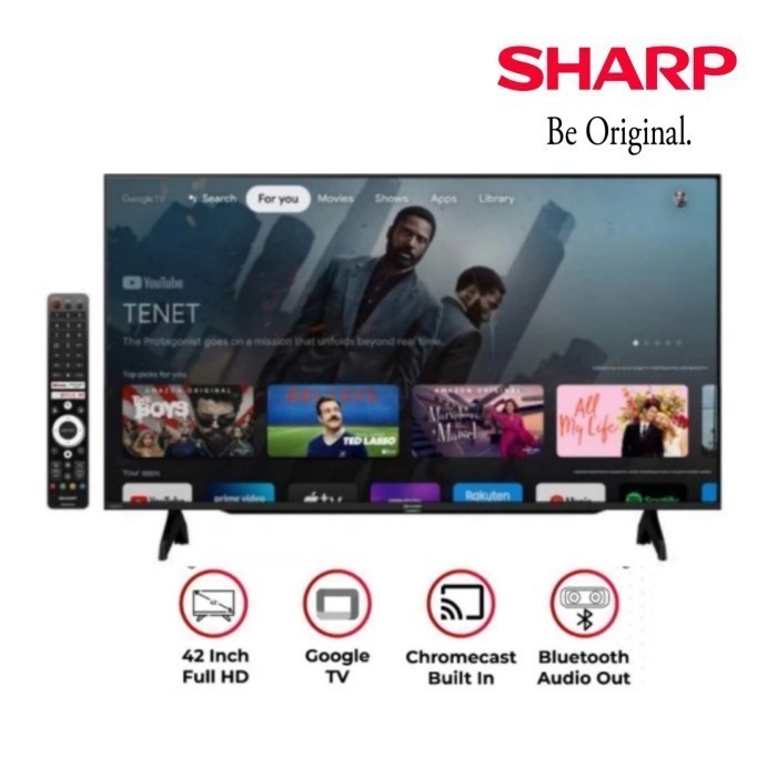 Jual LED TV 42 Inch SHARP GOOGLE Android 4T-C42FKi / 4TC 42FK1X GOOGLE TV 4K UHD | Shopee Indonesia