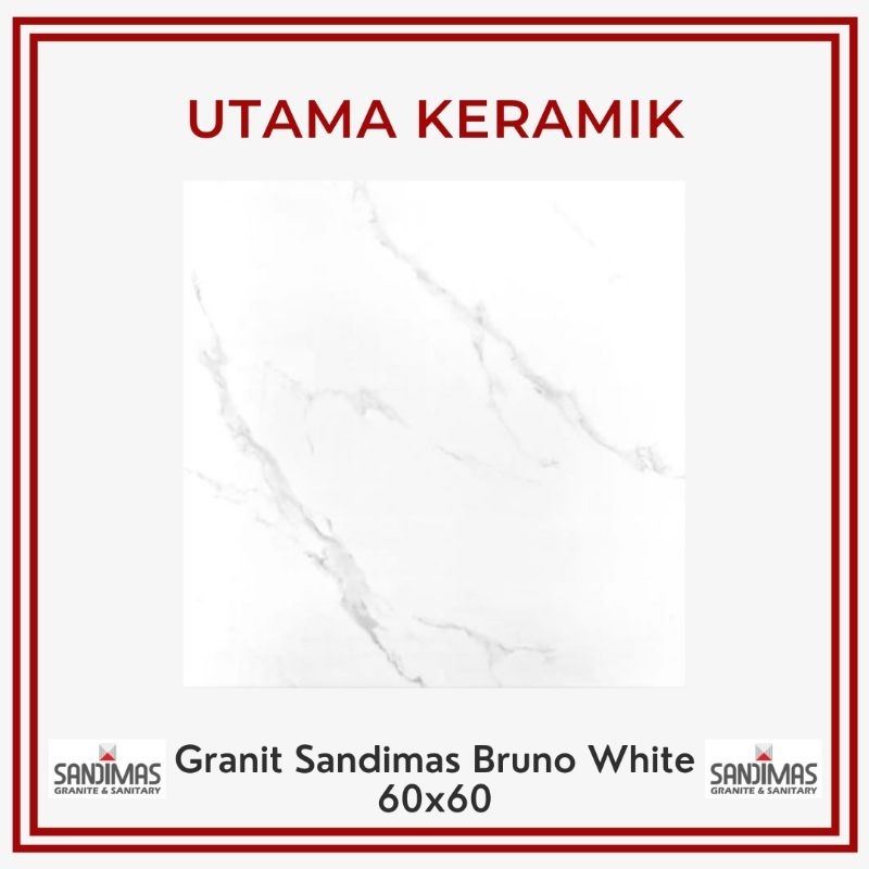 Jual Granit Sandimas Bruno White Glossy 60x60 - Granit Lantai | Shopee Indonesia