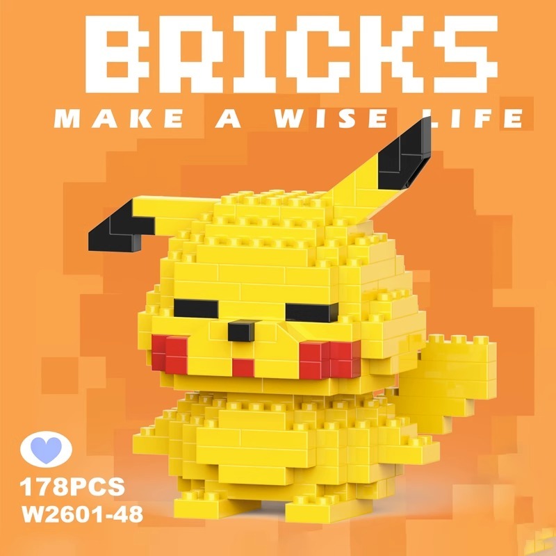 Jual Nano Block Kartun Mini Bricks Pikachu Pokemon Mainan Balok Susun ...