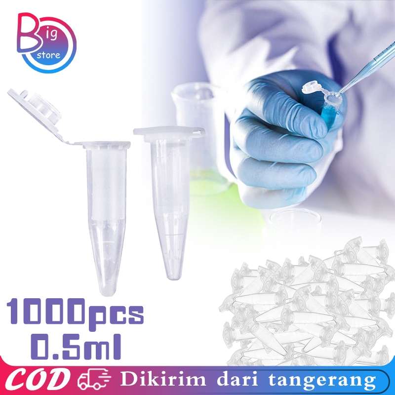 Jual Isi 1000pcs Microtube 0.5ml Mikrotube PCR Tube Centrifuge Tube Tabung Eppendorf Sampling ...