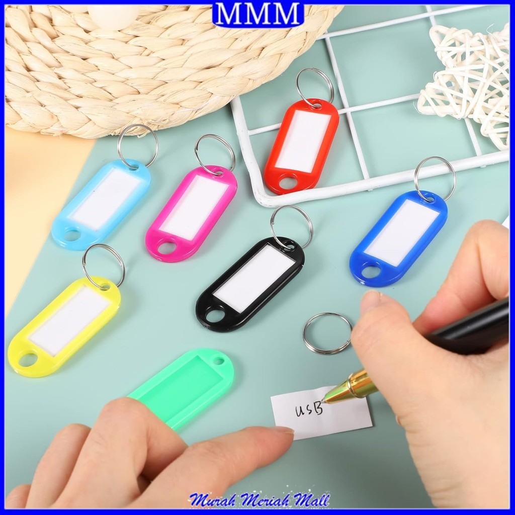 Jual MMM Gantungan Kunci Name Tag Warna-Warni Label Nama Plastik ...
