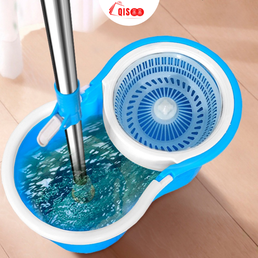 Jual QISOO Alat Pel Lantai Mop Dengan Rol 360° Automatic Spin Mop Alat ...
