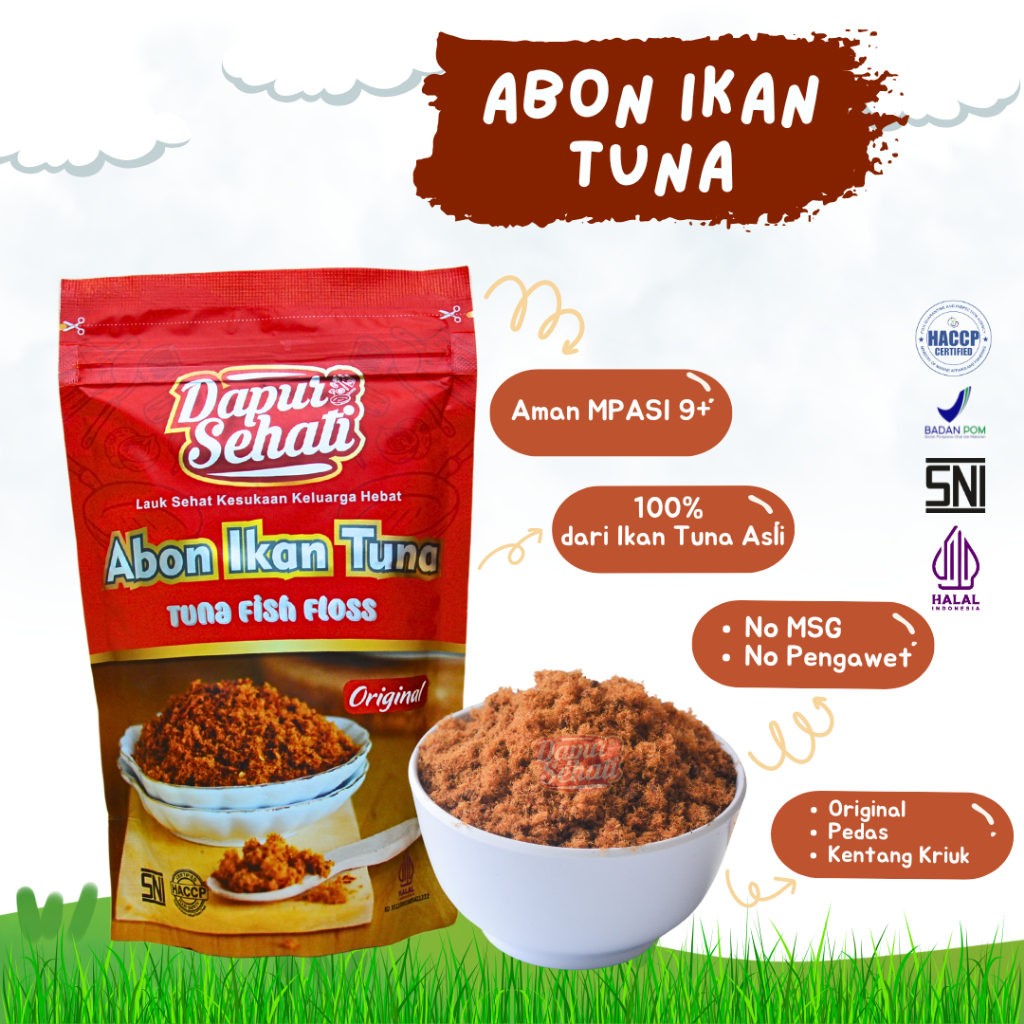 Jual Abon Ikan Tuna DAPUR SEHATI - Abon Premium ANTI GTM Tanpa MSG Tanpa Pengawet | Shopee Indonesia