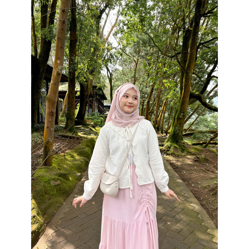 Jual Nara Outer Zestory Outer Coquette Model Pita puter gelombang Outer ...