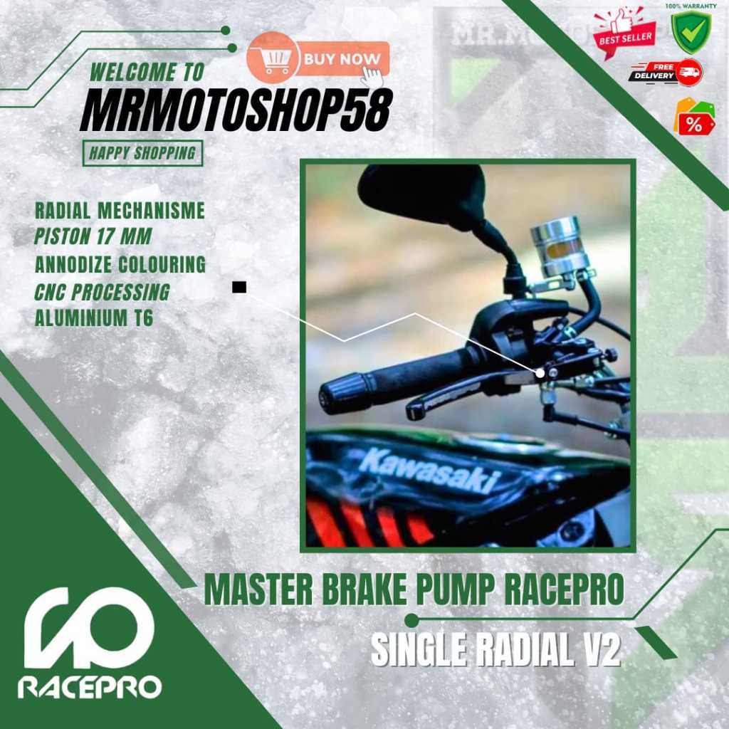 Jual RACEPRO MASTER BRAKE PUMP SINGLE RADIAL MASTER REM RACE PRO R15V3 ...