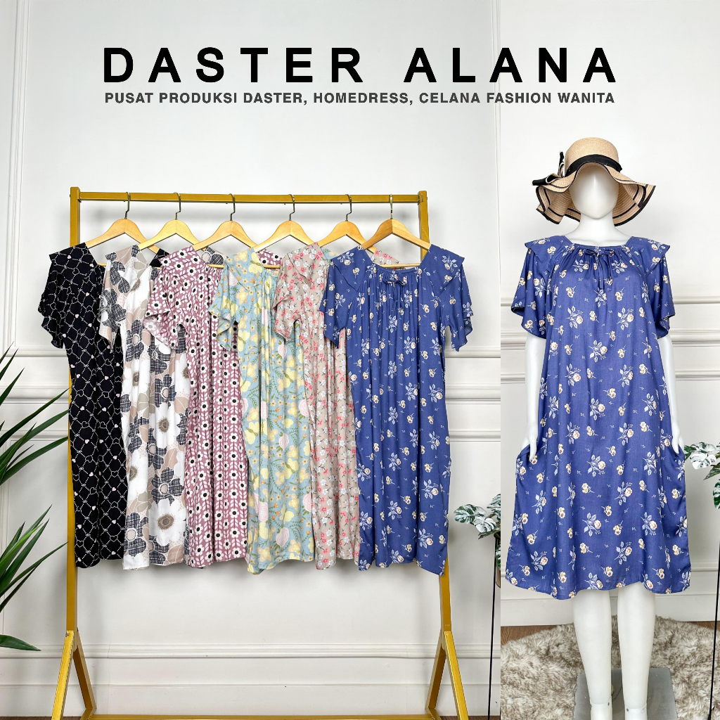 Jual Daster Alana Bahan Rayon Premium / Daster Lengan Pendek / Daster ...