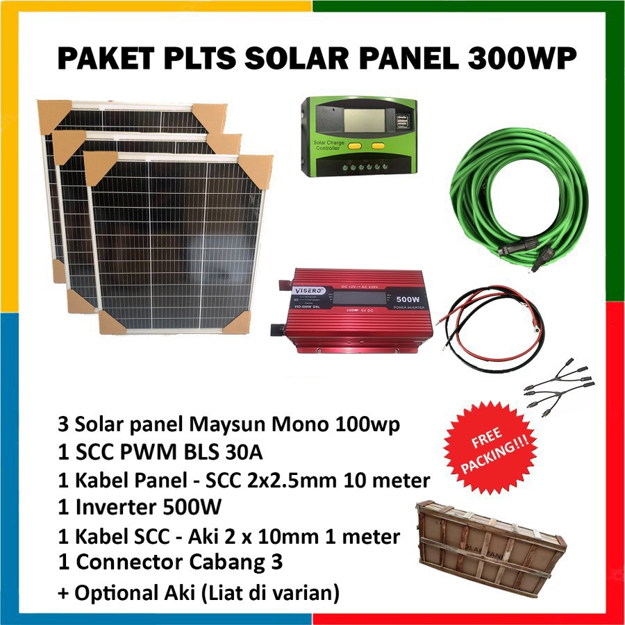 Jual Paket PLTS Solar Panel 300WP | Shopee Indonesia