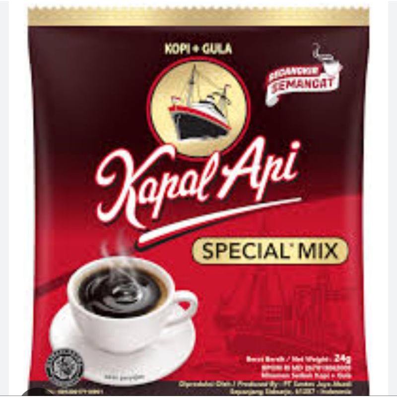Jual kopi kapal api spesial mix kopi dan gula isi 1 dus 12 renceng ...