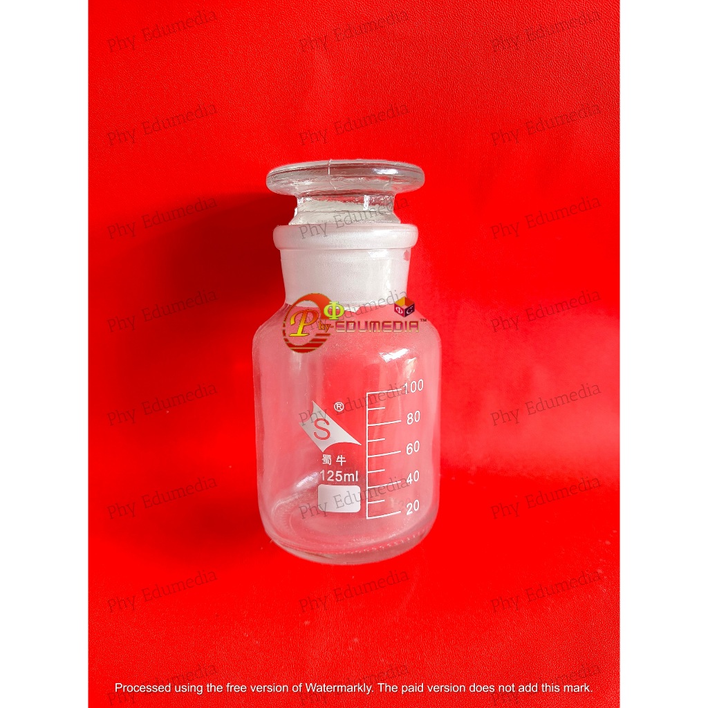 Jual Reagent Bottle Clear 125ml / Botol Reagen Kaca Bening 125ml ...