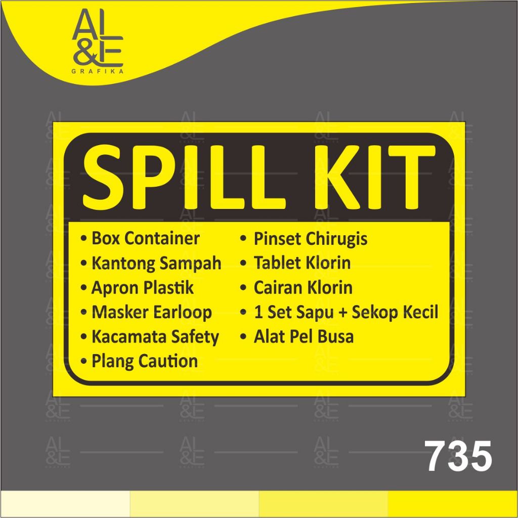 Jual 735 - Stiker Spill Kit, Sticker Vinyl, Ritrama, Premium dan Tahan ...