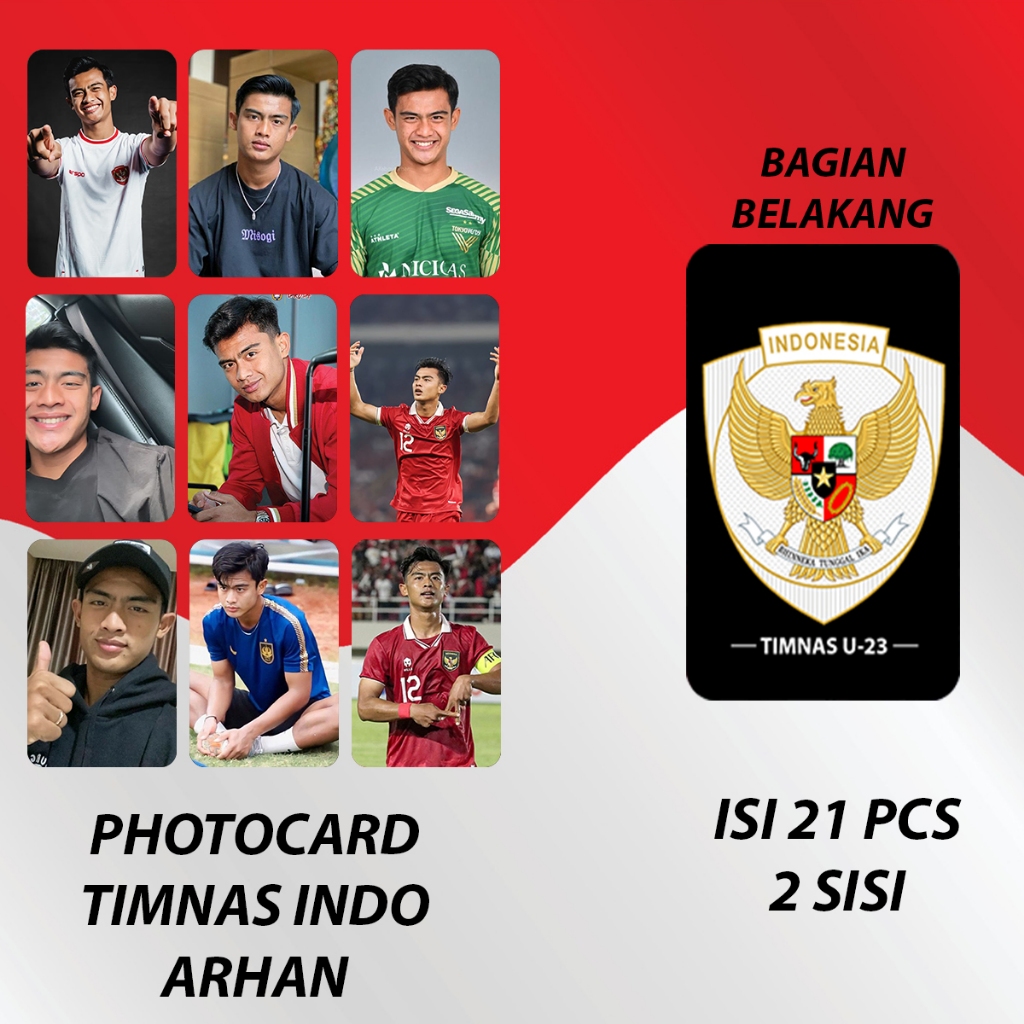 Jual Photocard 2R 21 PCS TIMNAS INDONESIA 2 SISI ARTPAPER PHOTO GLOSSY - 1 PACK ISI 21PCS ...
