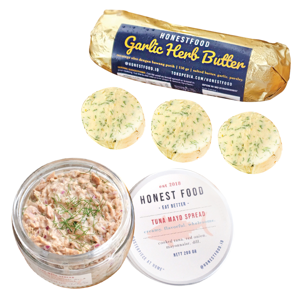 Jual Mentega Premium Garlic Butter & Selai Tuna Honestfood Bundling ...