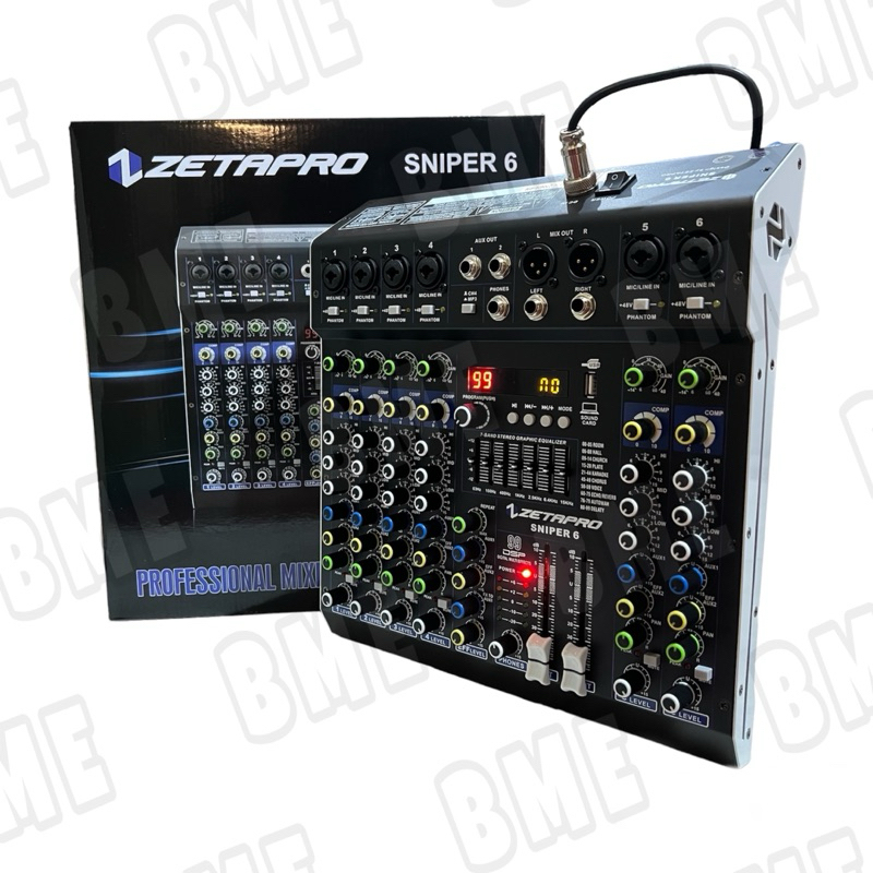 Jual MIXER AUDIO ZETAPRO SNIPER 6 SNIPER 6 WITH COMPRESSOR Zetapro Original | Shopee Indonesia