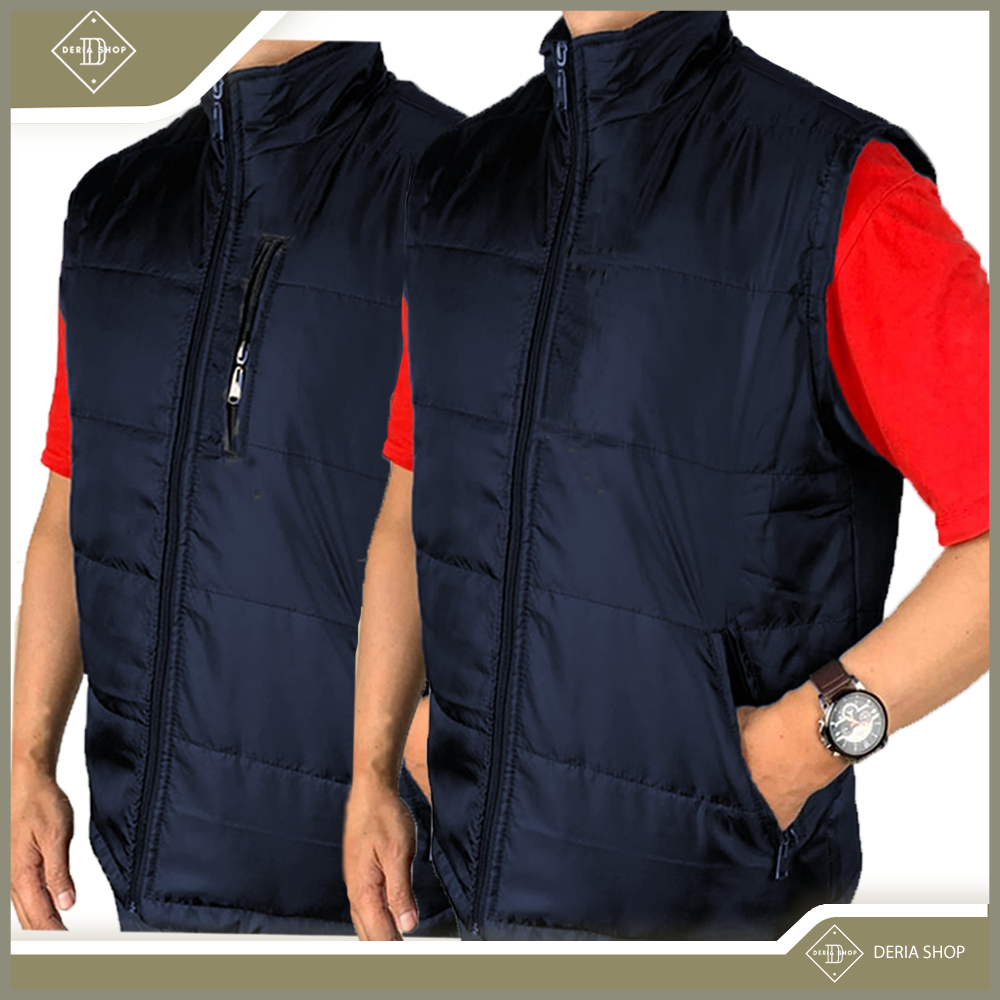 Jual Rompi Gelembung Parasut Pria Polos Hitam Navy Dewasa Anak Vest ...