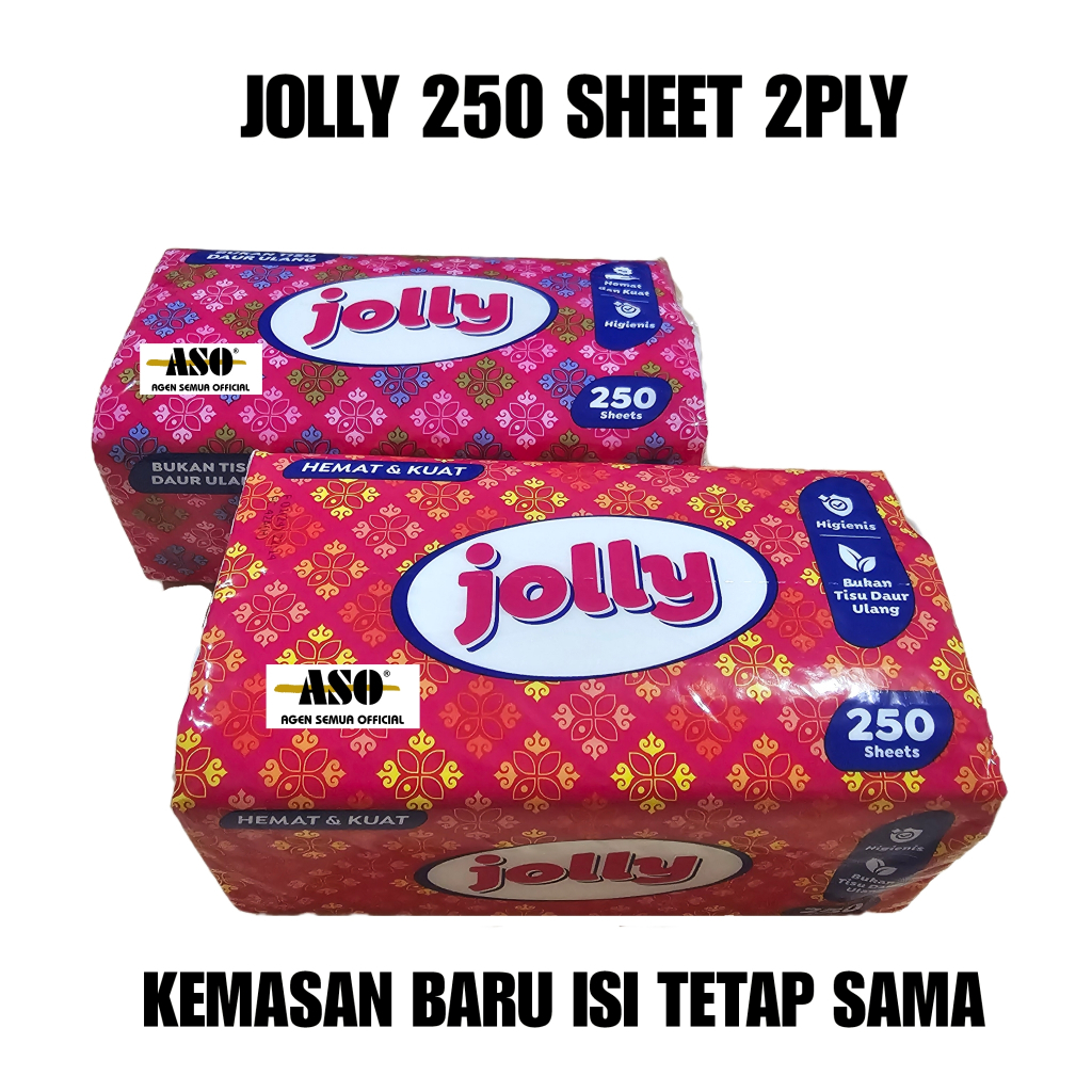 Jual Tissue JOLLY 250 sheets 2ply facial tisu PROMO ! | Shopee Indonesia