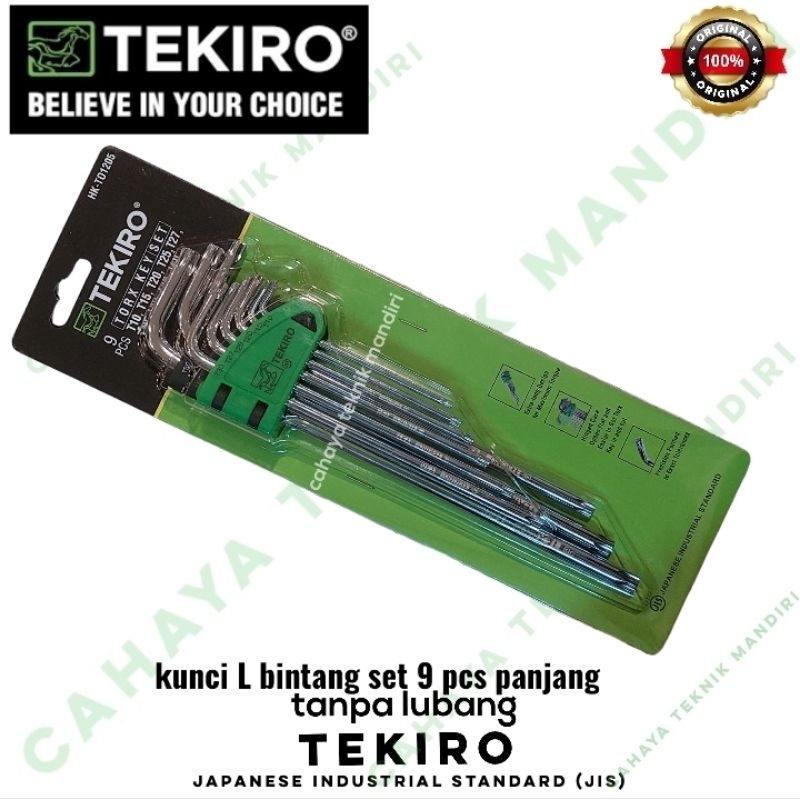 Jual Kunci L set bintang 9 pcs TEKIRO HK-TO1205 tanpa lubang / bolong ( panjang ) | Shopee Indonesia